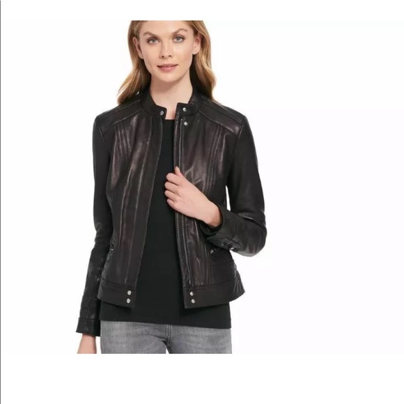 Black Rivet | Jackets & Coats | Black Rivet Womens Leather Jacket ...